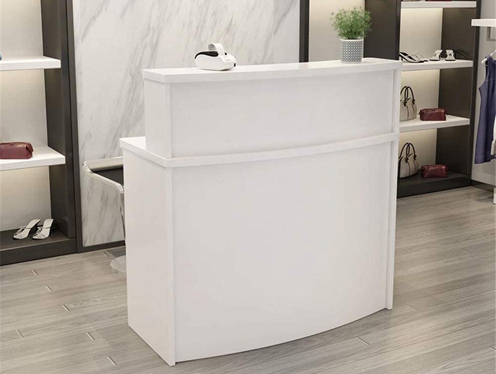 Comptoir magasin : Noir Blanc Bois - Choisir meuble caisse boutique, prix